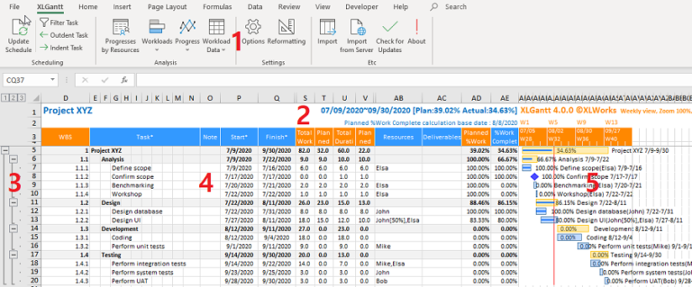Excel WBS and Gantt Chart - XLGantt(ver 5.0.0) June 5, 2022 Release ...