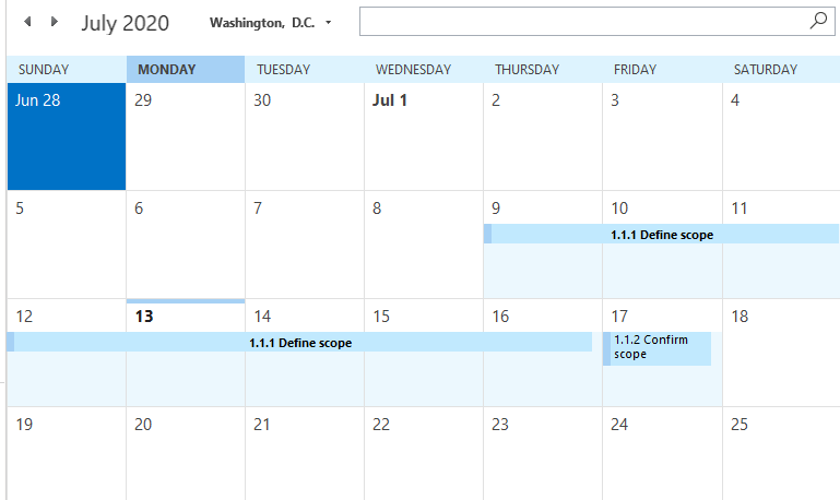 Excel WBS And Gantt Chart XLGantt How To 8 Adding Tasks To Microsoft Outlook Calendar XLWorks